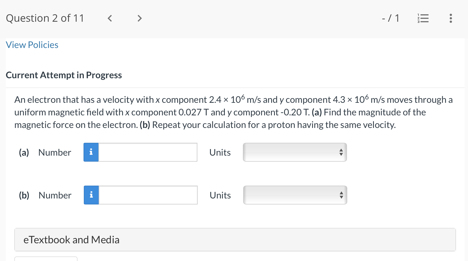 Solved Question 2 ﻿of 11View PoliciesCurrent Attempt in | Chegg.com