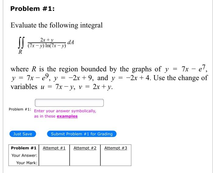Solved Evaluate the following integral | Chegg.com
