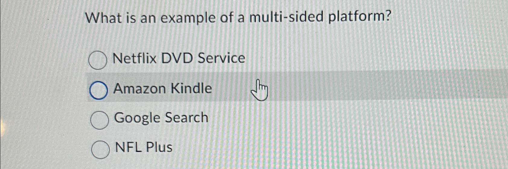 Solved What is an example of a multi-sided platform?Netflix | Chegg.com