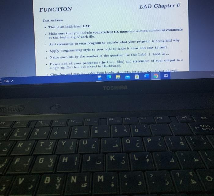 Solved Lab Chapter 6 Function Instructions • This Is An 2164