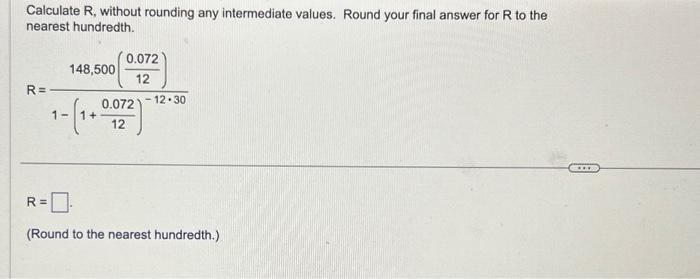Solved Calculate R, without rounding any intermediate | Chegg.com
