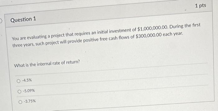 Solved You are evaluating a project that requires an initial | Chegg.com