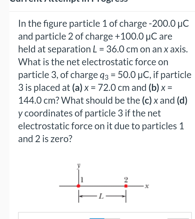 Solved In the figure particle 1 ﻿of charge -200.0μC ﻿and | Chegg.com