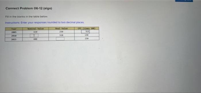Solved Connect Problem 06 12 Algo Fill In The Blanks In 