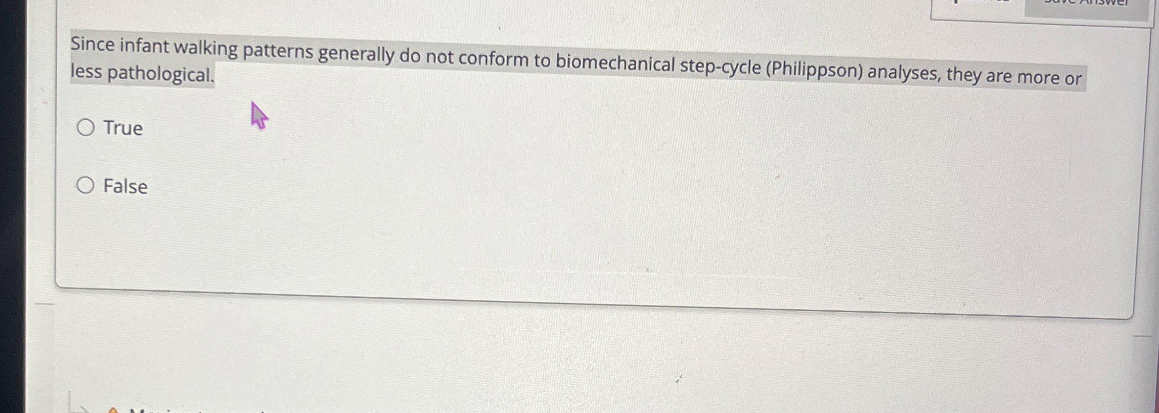 Solved Since infant walking patterns generally do not | Chegg.com