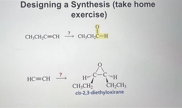 Solved Designing a Synthesis (take home exercise) | Chegg.com