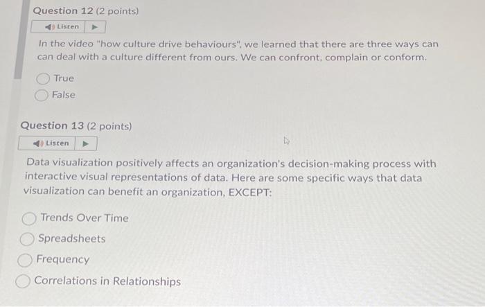 In the video "how culture drive behaviours", we | Chegg.com