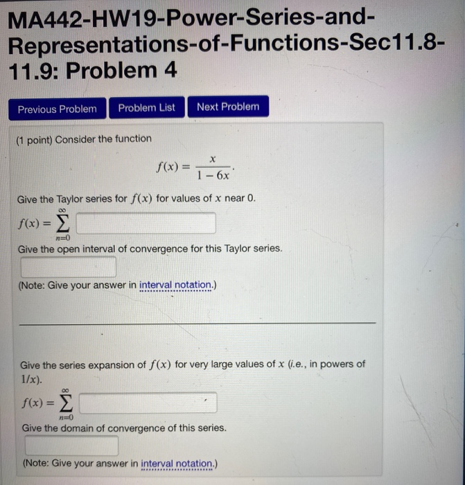 Solved MA442-HW19-Power-Series-and- | Chegg.com