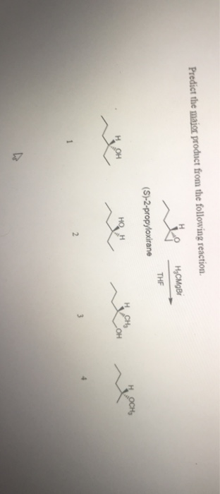 Solved Predict the major product from the following | Chegg.com