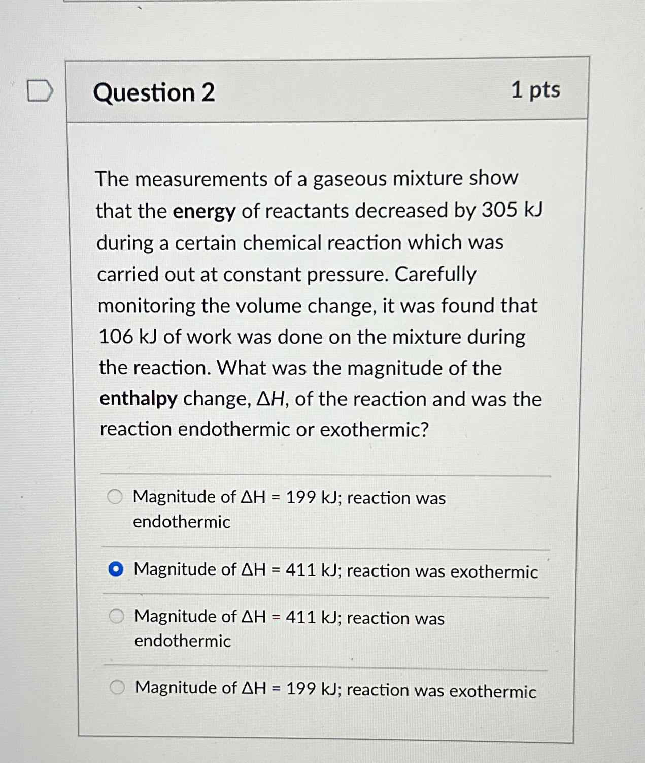 Solved Question 21 ﻿ptsThe measurements of a gaseous mixture | Chegg.com
