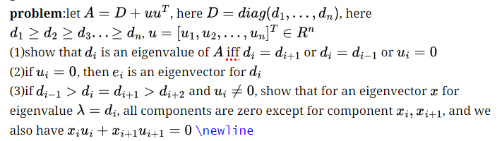 Solved problem:let A=D+∪?T, ﻿here D=diag(d1,dots,dn), | Chegg.com