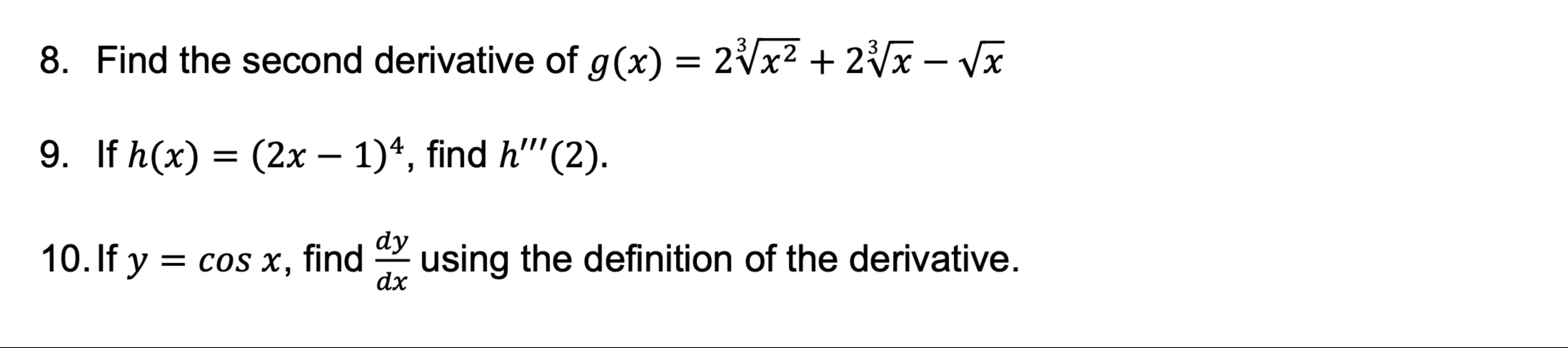 Solved Please answer the three questions. Thank you!8. ﻿Find | Chegg.com