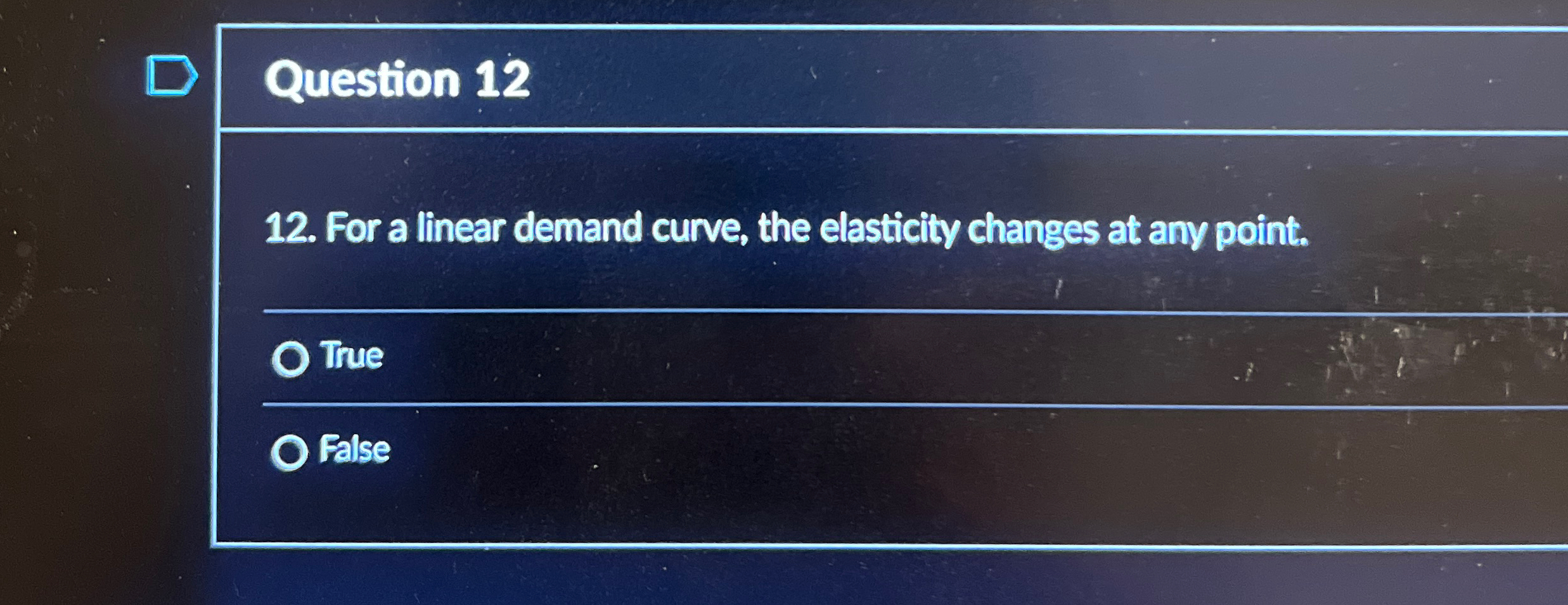 Solved Question 1212. ﻿For a linear demand curve, the | Chegg.com