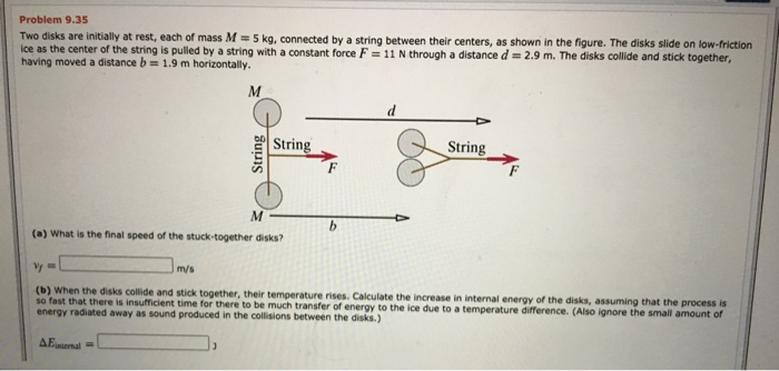 Solved Problem 9.35 Two disks are initially at rest, each of | Chegg.com
