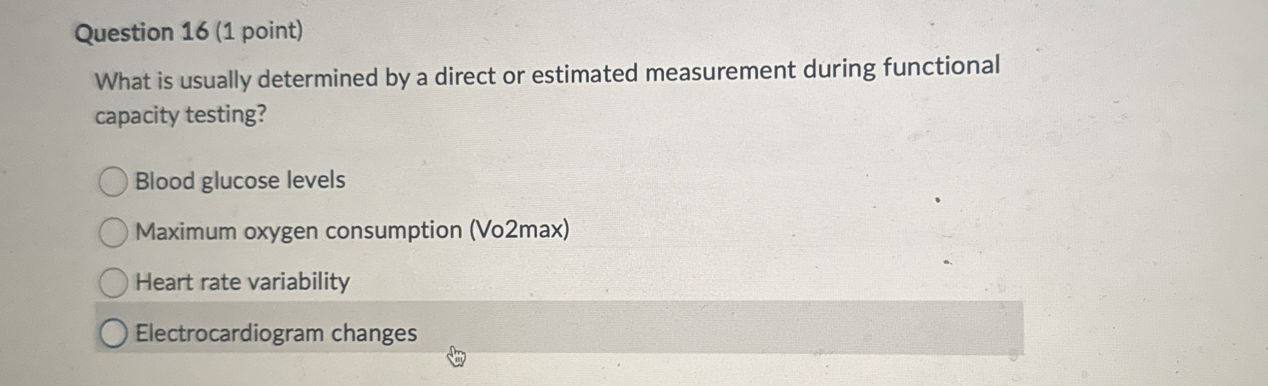 Solved Question 16 (1 ﻿point)What is usually determined by a | Chegg.com