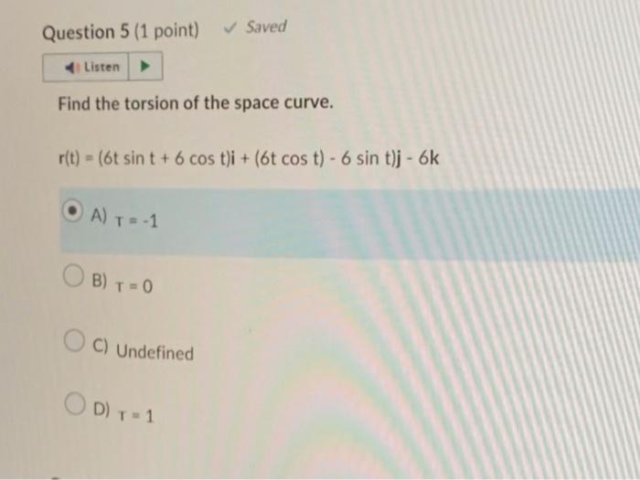 Solved Find T,N, and B for the given space curve. | Chegg.com