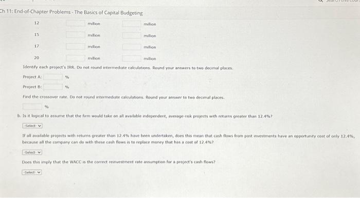 Solved 11: End-of-Chapter Problems - The Basics of Capital | Chegg.com