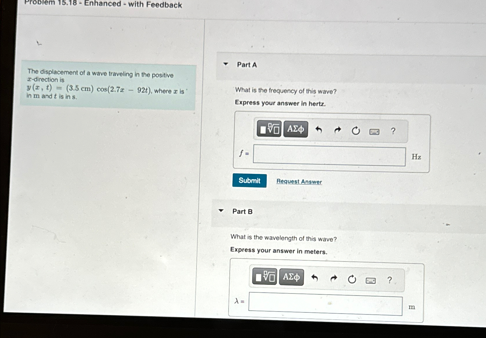 Solved Problem 15.18 - ﻿Enhanced - ﻿with FeedbackThe | Chegg.com