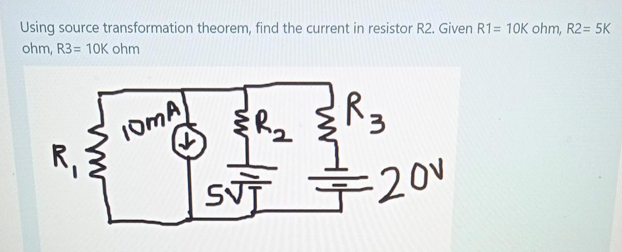 Solved Using source transformation theorem, find the current | Chegg.com