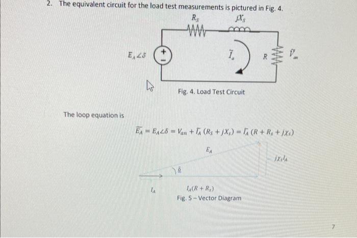 2. The equivalent circuit for the load test | Chegg.com