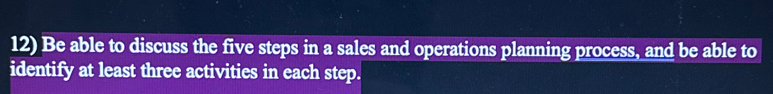 Solved Be able to discuss the five steps in a sales and | Chegg.com