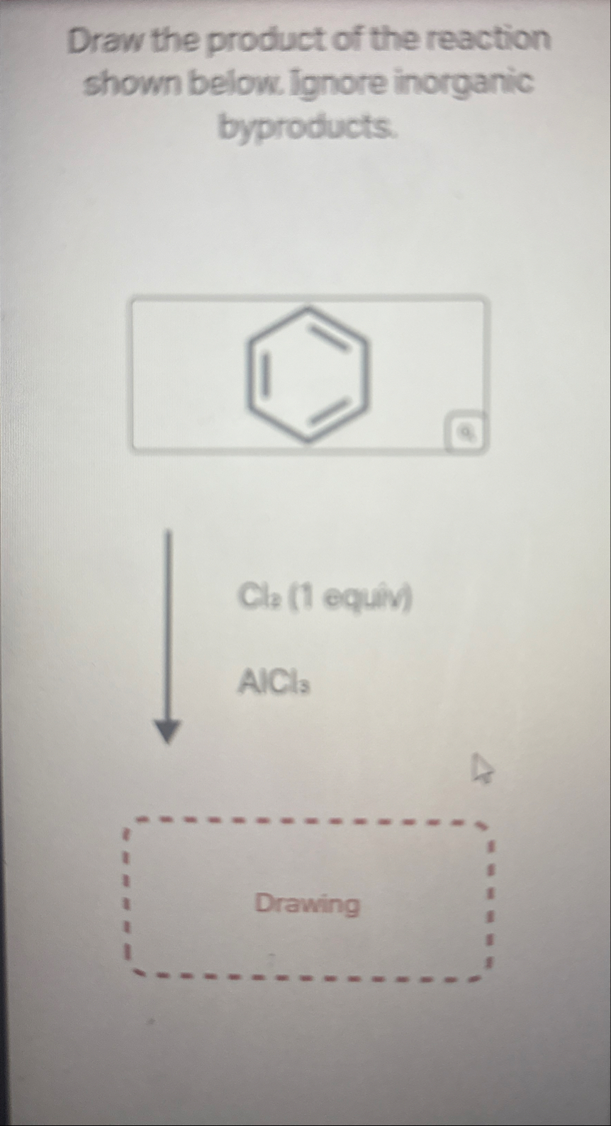 Solved Draw the product of the reaction shown below Ignore | Chegg.com