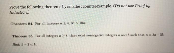 Solved Prove the following theorems by smallest | Chegg.com