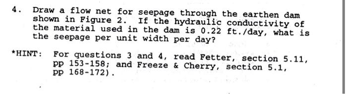Solved Figure 2:4. Draw a flow net for seepage through the | Chegg.com