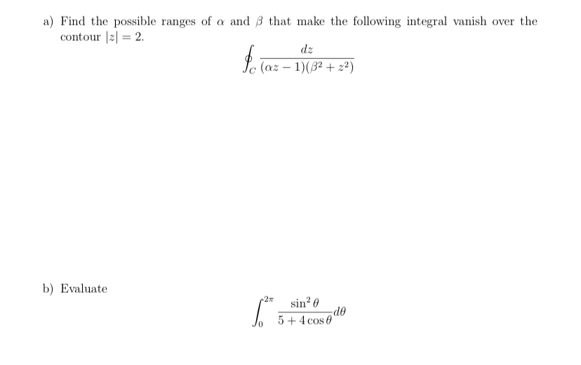 Solved a) ﻿Find the possible ranges of α ﻿and β ﻿that make | Chegg.com