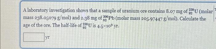 Solved A laboratory investigation shows that a sample of | Chegg.com