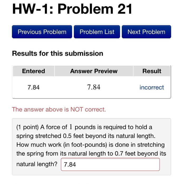 Solved HW-1: Problem 20 Previous Problem Problem List Next | Chegg.com