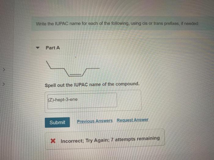 Solved Write the IUPAC name for each of the following using | Chegg.com