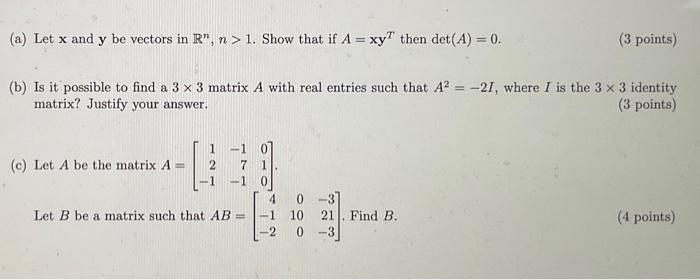 Solved (a) Let ( mathbf{x} ) and ( mathbf{y} ) be vectors in | Chegg.com