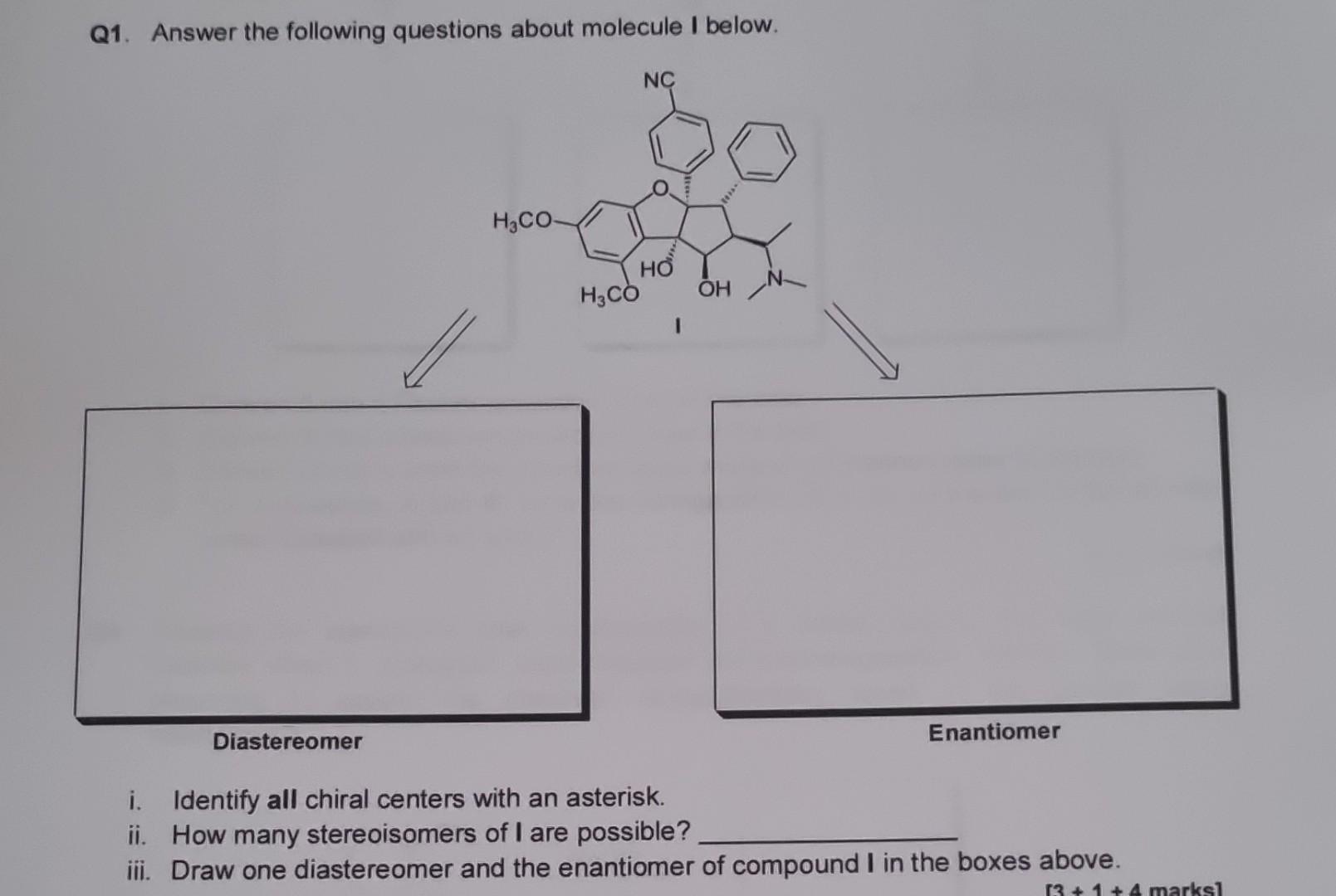 Solved Q1. Answer the following questions about molecule I | Chegg.com Solved Q1. Answer the following questions about molecule I | Chegg.com