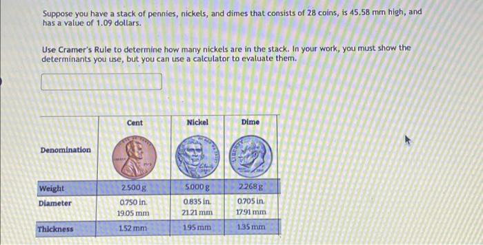 Solved Suppose you have a stack of pennies, nickels, and | Chegg.com