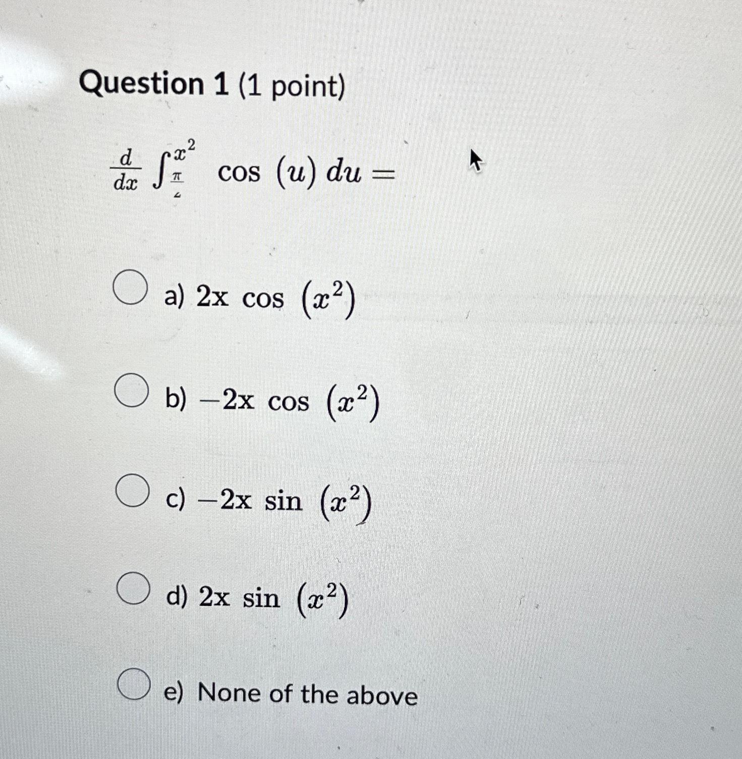 Solved Question 1 (1 | Chegg.com
