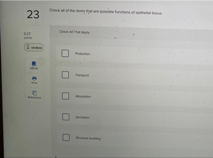 Solved Check all of the items that are possible functions of | Chegg.com