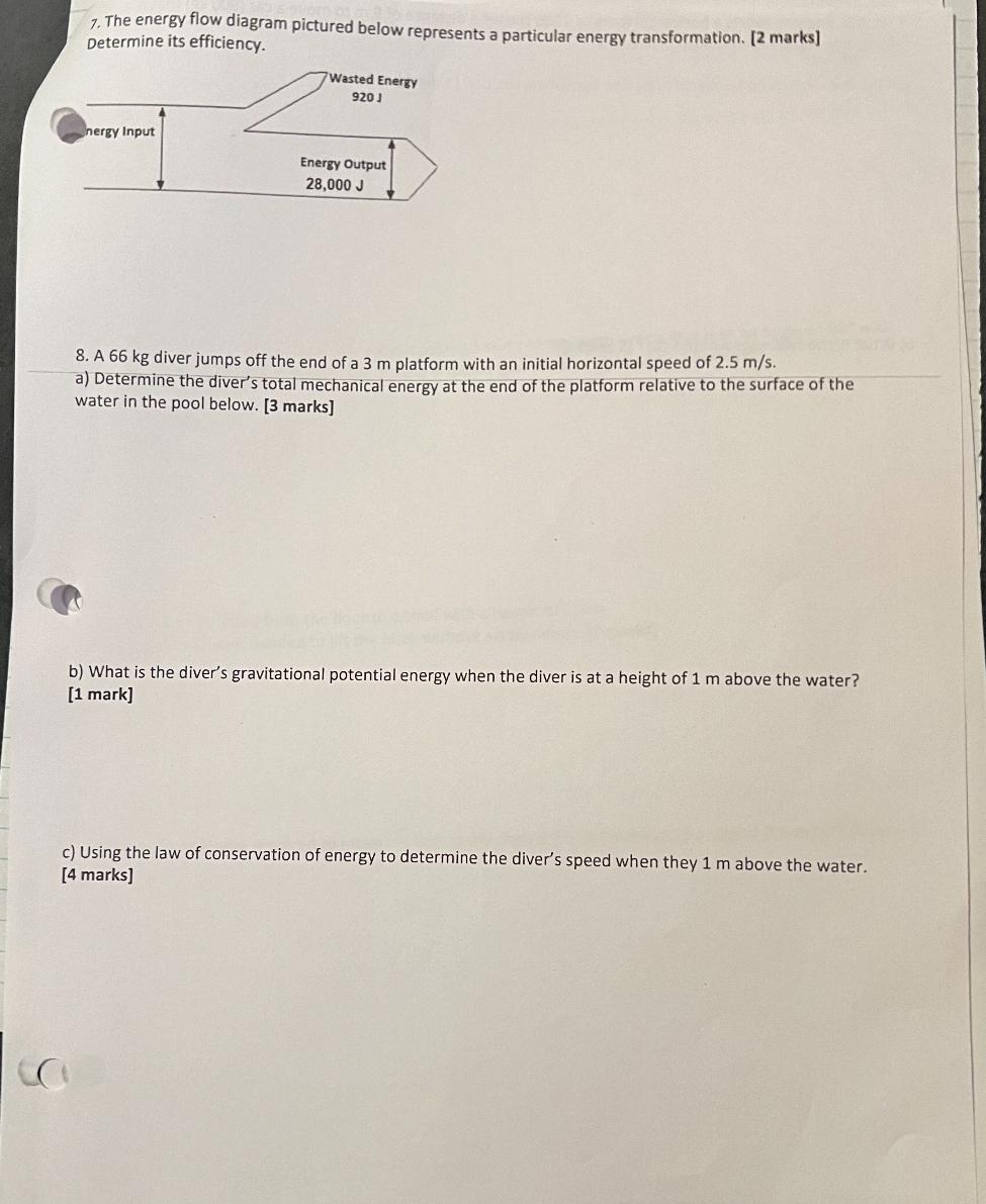 Solved The energy flow diagram pictured below represents a | Chegg.com
