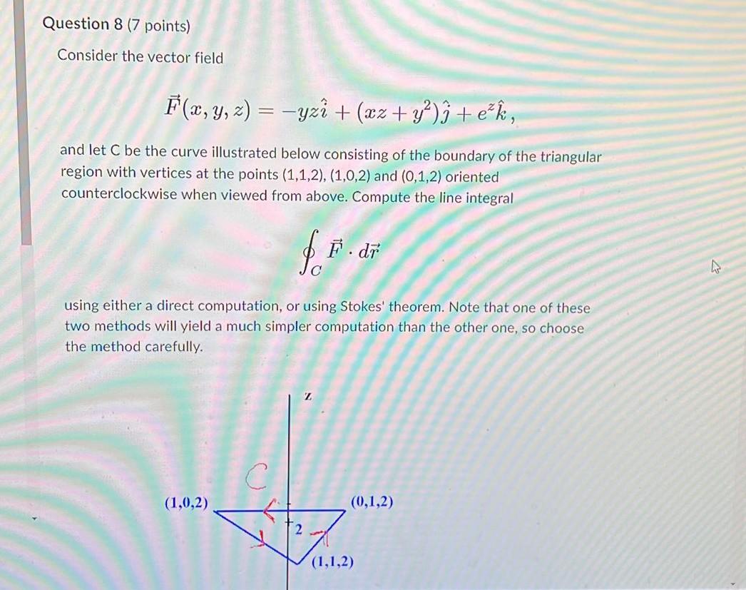 Solved Consider the vector field | Chegg.com