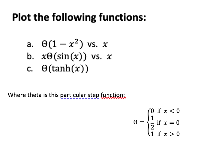 On MATLAB, I need to plot these, where \Theta is the | Chegg.com