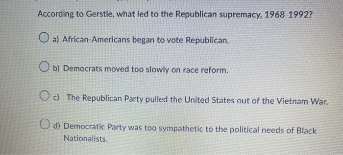 How does Gerstle, define the civil rights movement in | Chegg.com