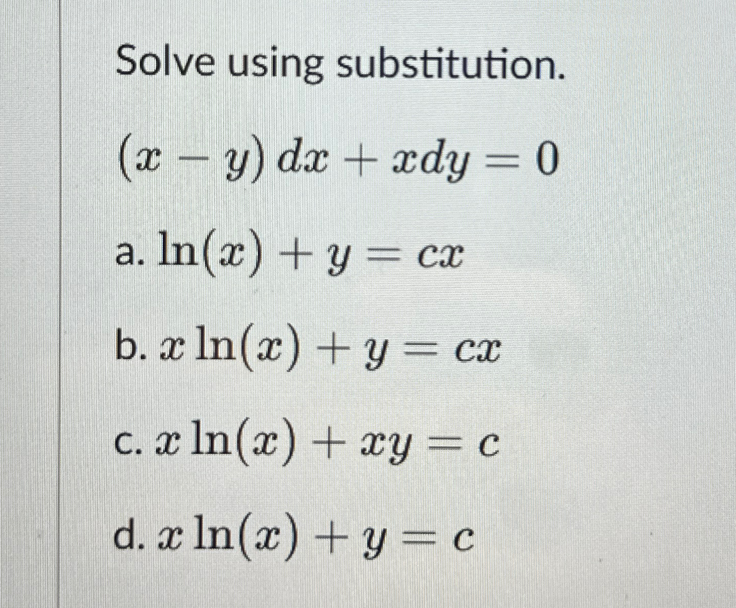 Solved Solve using | Chegg.com