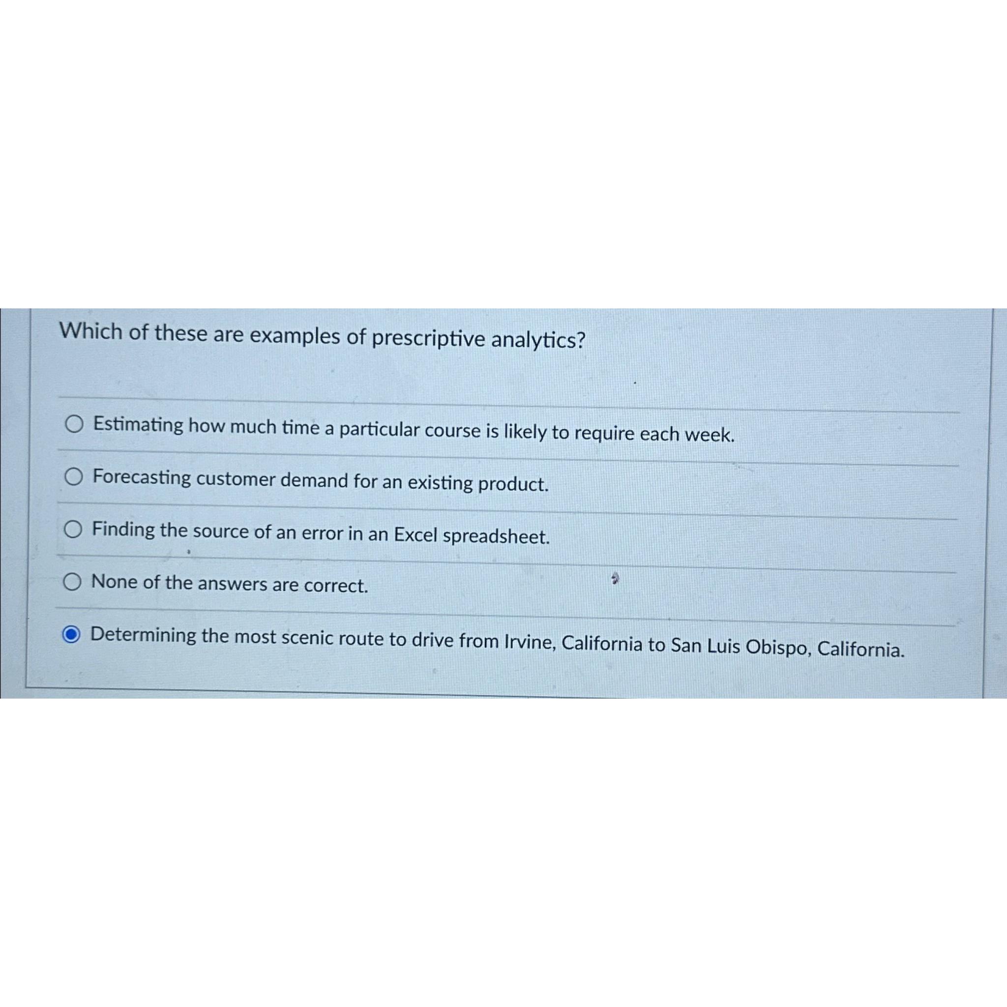 Solved Which of these are examples of prescriptive | Chegg.com