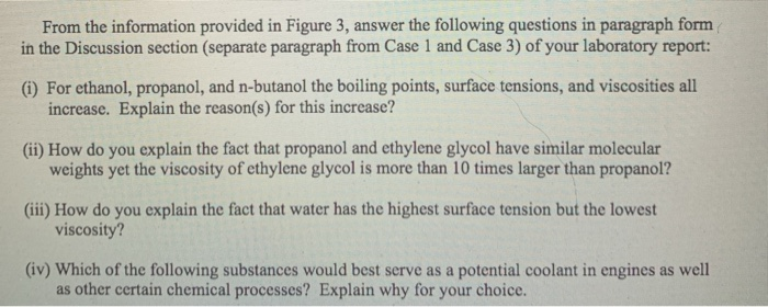 Solved Case 2: Boiling Points, Surface Tensions, and | Chegg.com