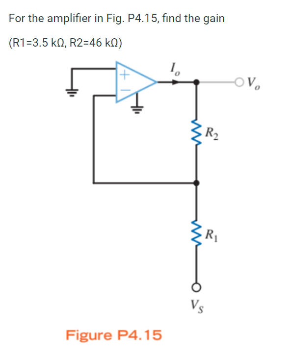 Solved For the amplifier in Fig. P4.15, ﻿find the | Chegg.com