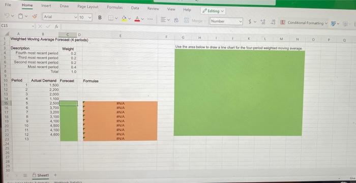 Solved Excel Ooline structured Activity: Weighted Moving | Chegg.com