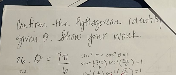 Solved condirm the pythagorean theorem identity give θ ﻿show | Chegg.com