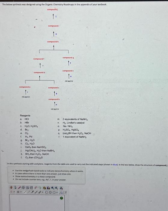 Solved The below synthesis was designed using the Organic | Chegg.com