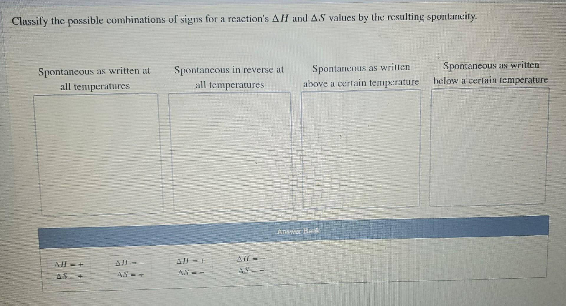 Solved a Classify the possible combinations of signs for a | Chegg.com