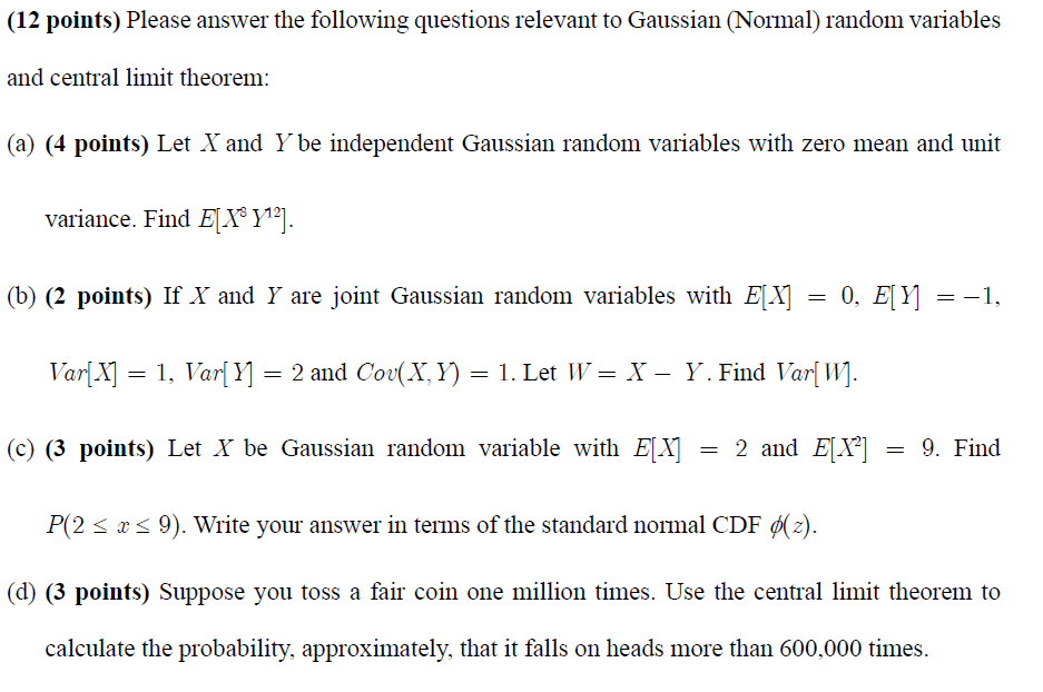 Solved (12 ﻿points) ﻿Please answer the following questions | Chegg.com